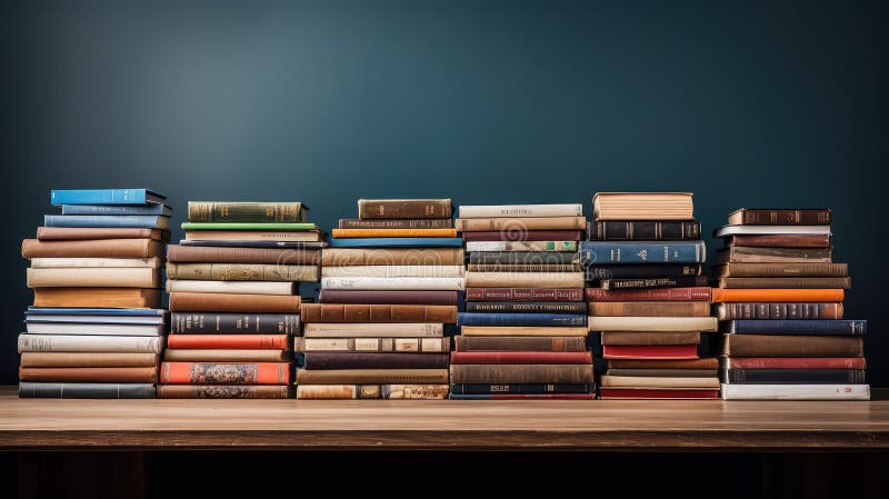 Reading rows of books stock illustration. Illustration of arrangement ...