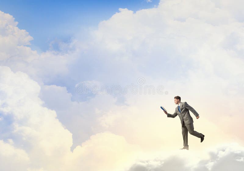 Reading on the run stock photo. Image of study, university - 59771346