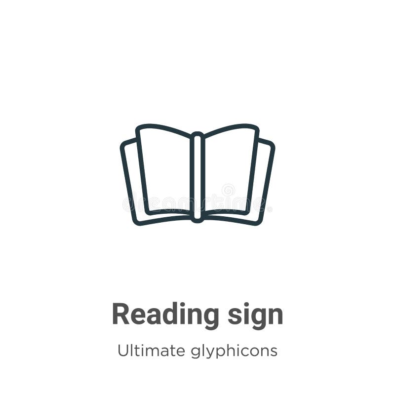 Reading Sign Icon Vector Isolated on White Background, Logo Concept of ... Reading Sign Icon Vector Isolated on White Background, Logo Concept of ...