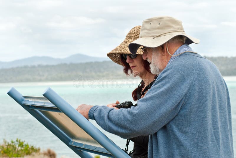 Reading the signs stock photo. Image of morning, blue - 12712796