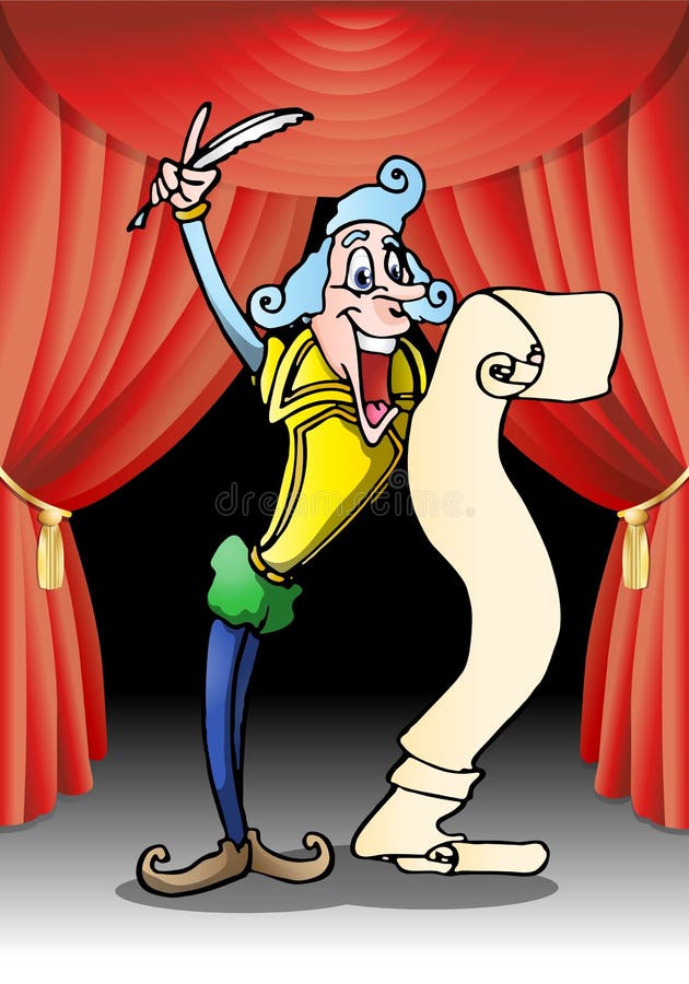 Reading on stage stock illustration. Illustration of presentation ...