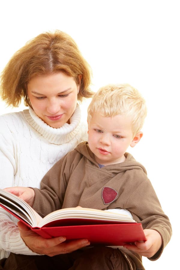 Reading stories stock photo. Image of head, mother, children - 10412148