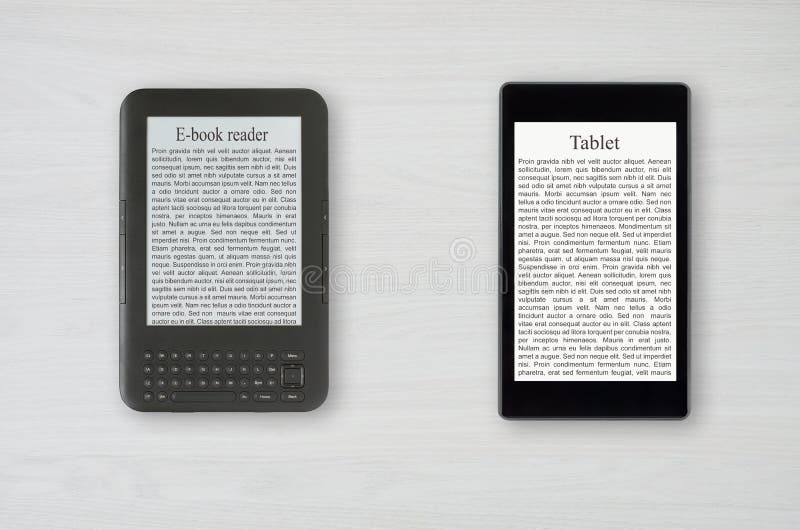 Reading on a Tablet or E-reader Stock Image - Image of reading ...