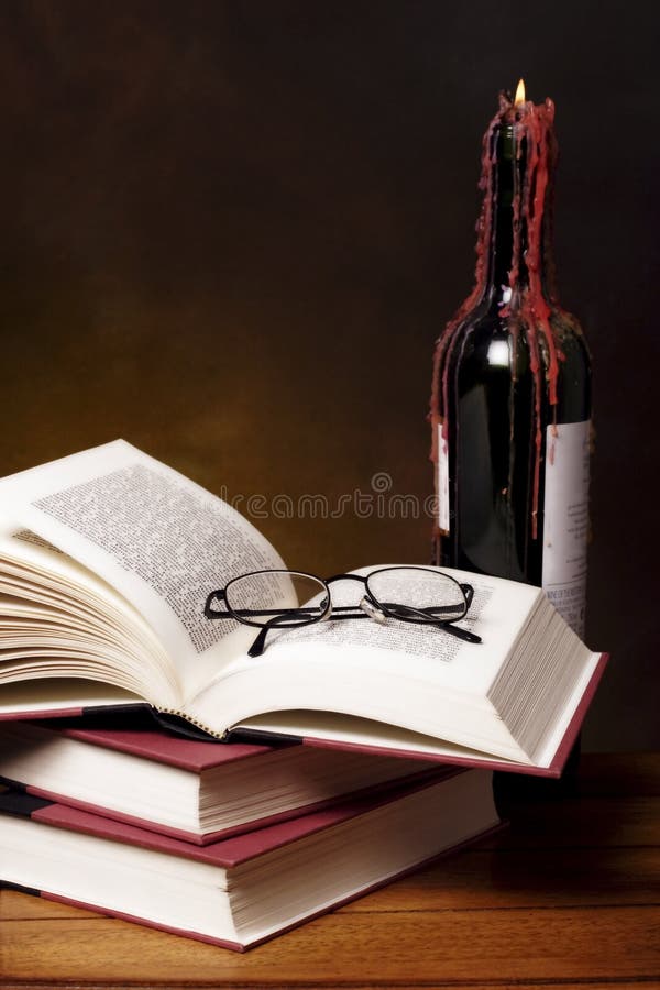 Reading time stock image. Image of pile, burning, bottle - 2970157