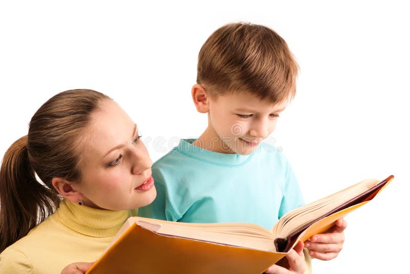 Reading together stock image. Image of company, people - 12250515