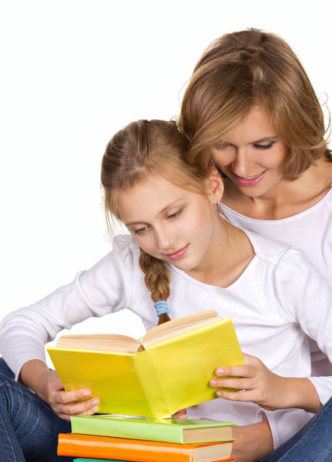 Reading together stock photo. Image of smile, learn, family - 26537794