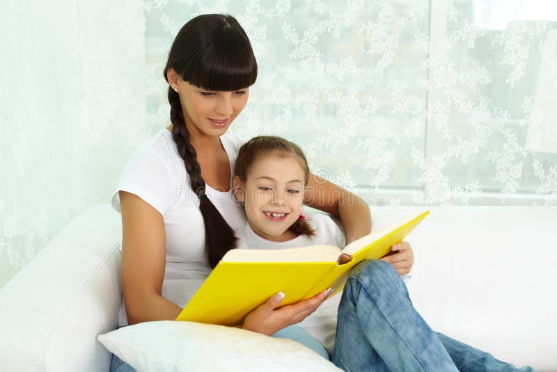 Reading together stock photo. Image of adult, people - 27880932