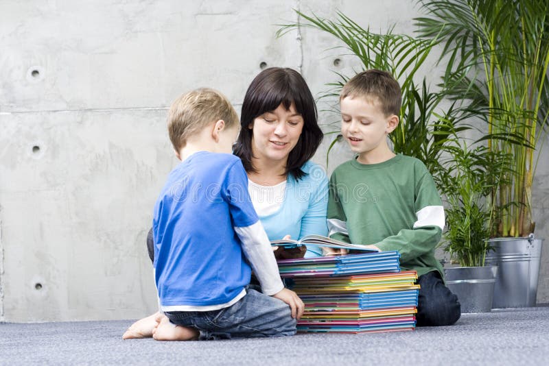 Reading together stock image. Image of book, relax, people - 7070277