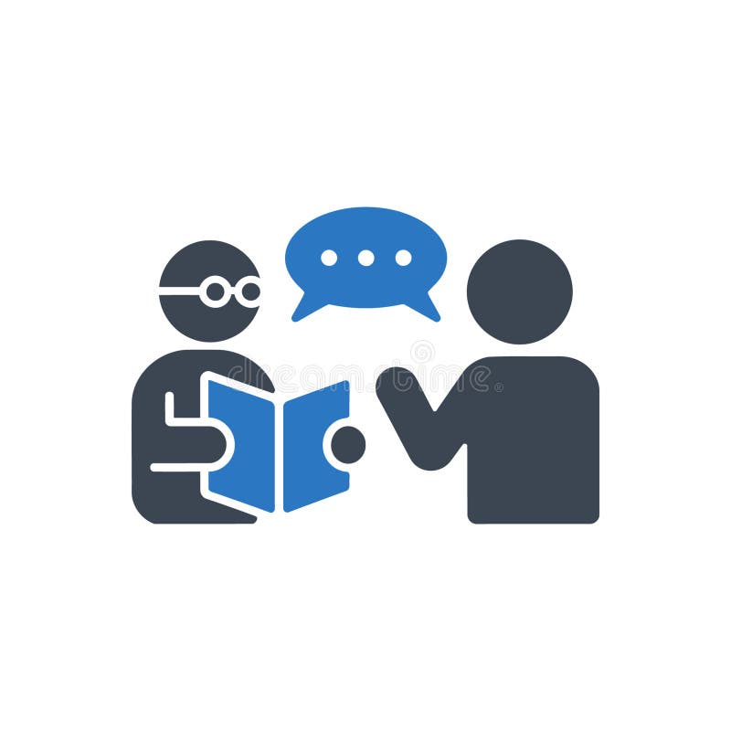 Reading Together Icon stock vector. Illustration of book - 350117142