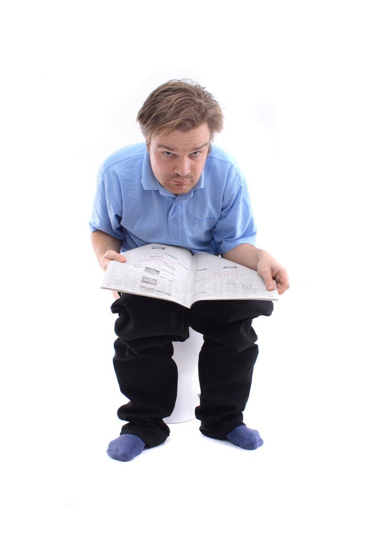 Man Reading Paper Toilet Stock Photos - Free & Royalty-Free Stock ...