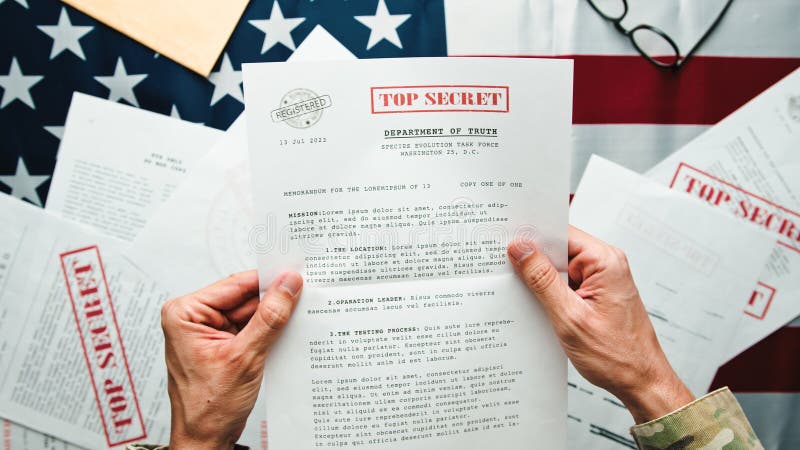 Reading Top Secret Document. Pov View Stock Image - Image of soldier ...