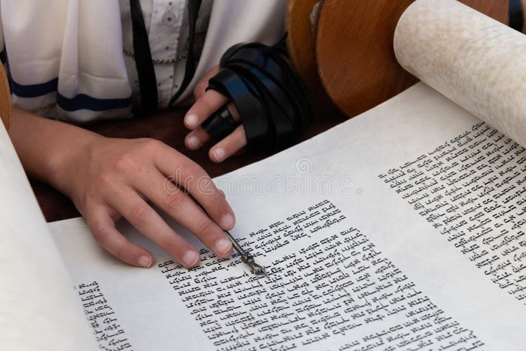 Reading the Torah scroll stock photo. Image of religion - 300406944