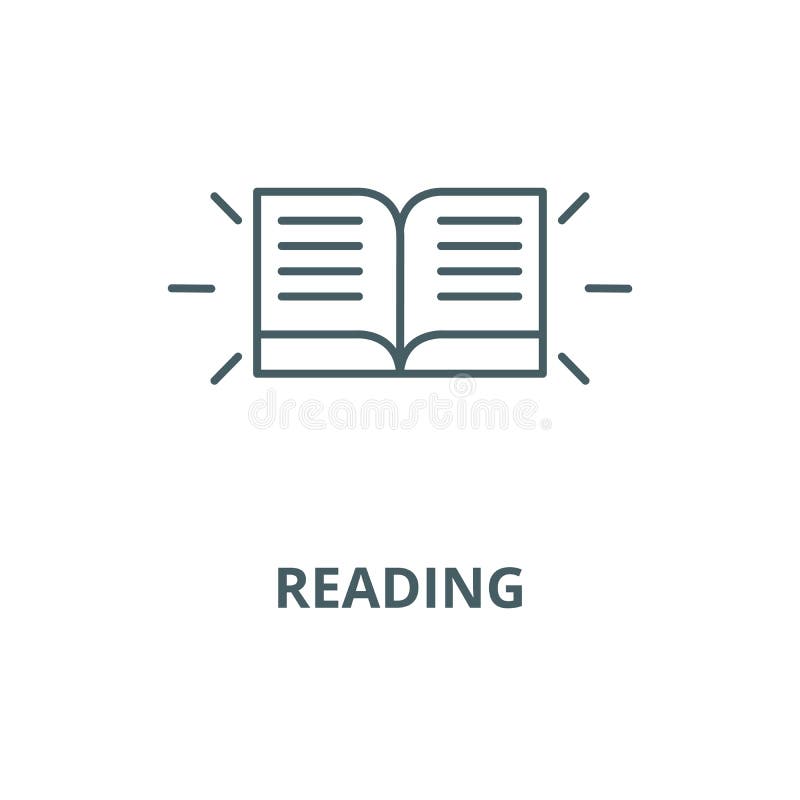 Reading Vector Line Icon, Linear Concept, Outline Sign, Symbol Stock ...