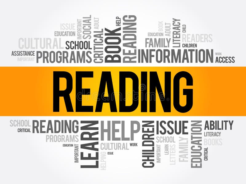 READING Word Arranged from Books Stock Illustration - Illustration of ...