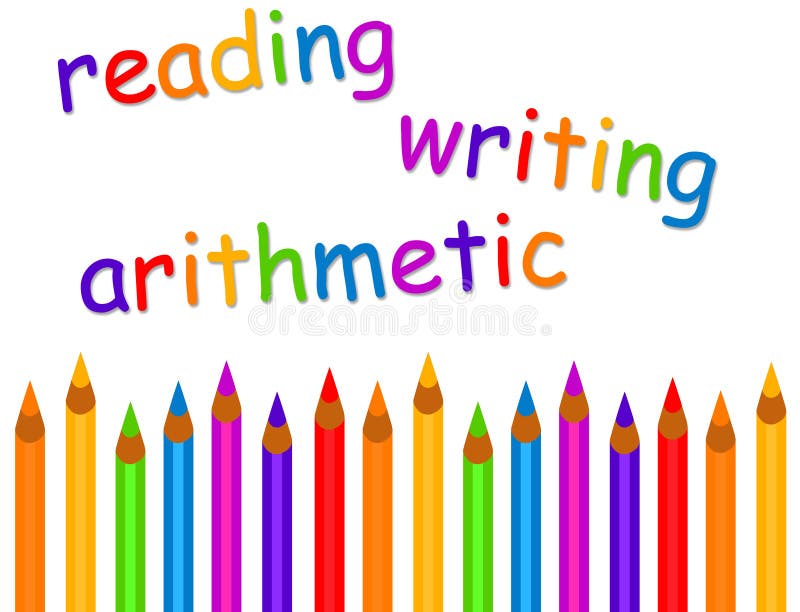 Reading and writing stock illustration. Illustration of colorful - 23158097