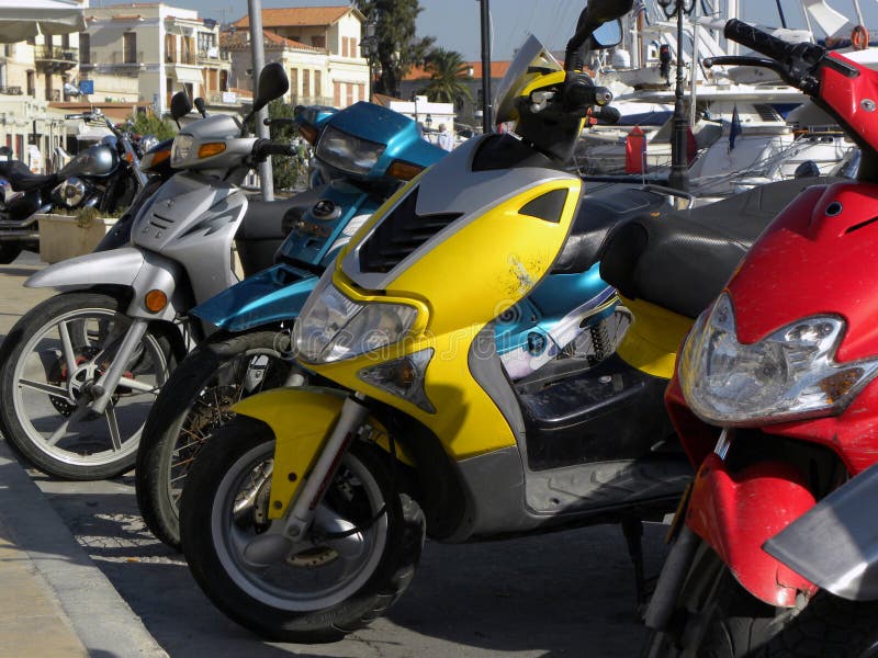 Ready! stock image. Image of moped, mood, roadside, colors - 26977745