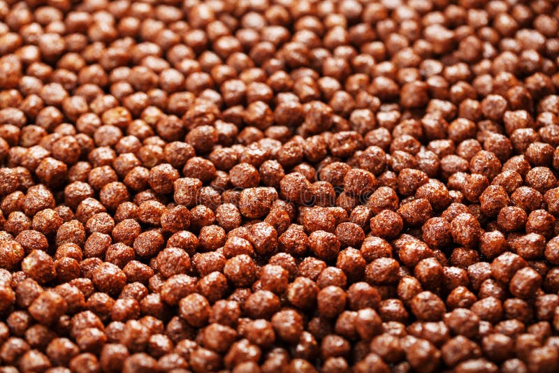 Ready Breakfast Chocolate Balls Texture Close-up, Background Stock ...