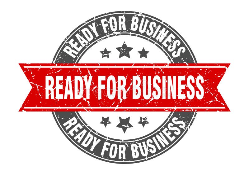Ready for business stamp stock vector. Illustration of badge - 196577840