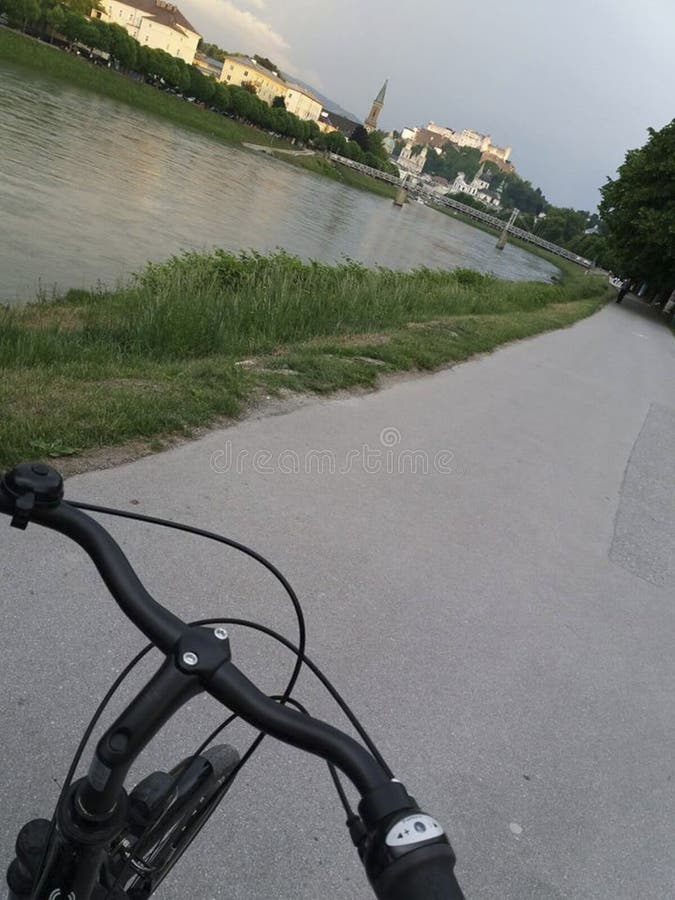 Ready for a Bycicle Tour beside the River Stock Photo - Image of ...