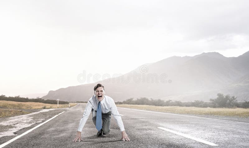 Ready for challenge stock photo. Image of starting, scream - 61541166