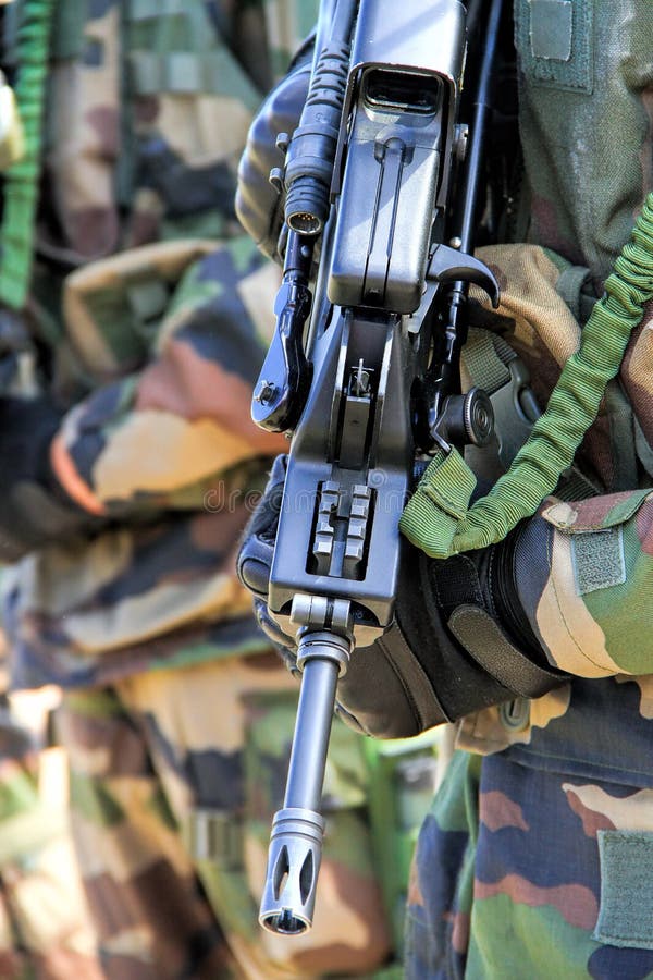 Ready for combat stock image. Image of famas, french - 46716645