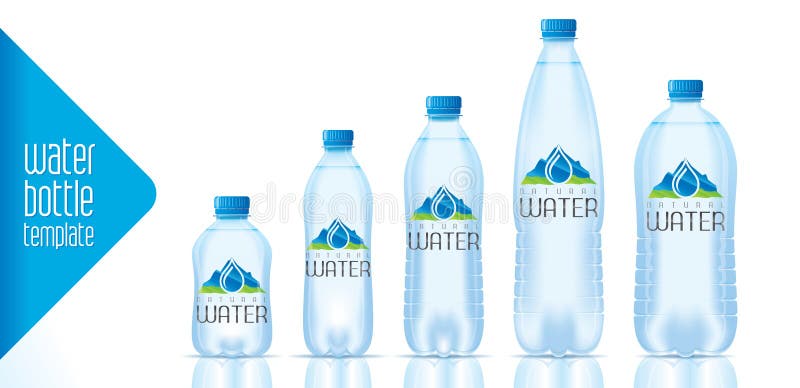 Ready Design Water Bottle Set Stock Vector - Illustration of blue ...