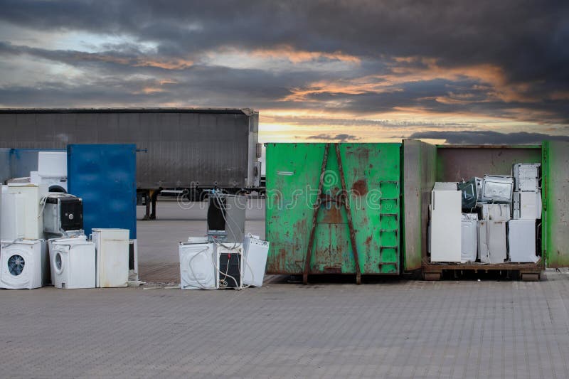 Ready for Disposal, Collected Electronic-waste - Refrigerators and ...