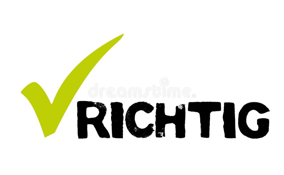 Ready German - Green Tick and Stencil Text Stock Illustration ...