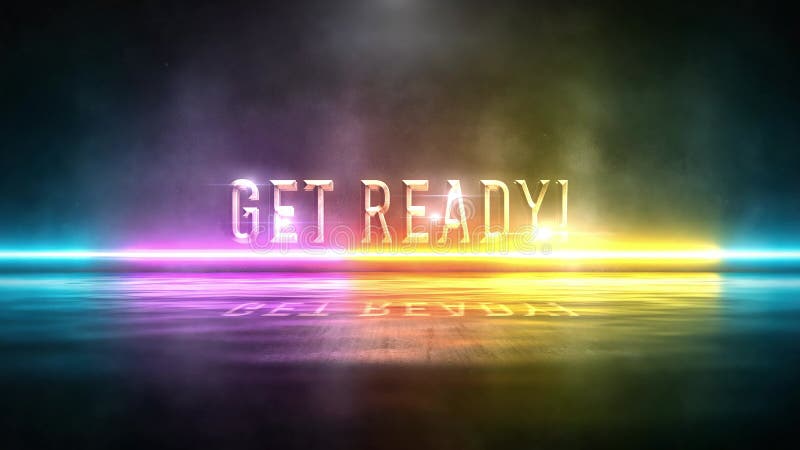 Ready Glow Glitch Text Effect with Sci Fi Digital Cinematic Title Stock ...