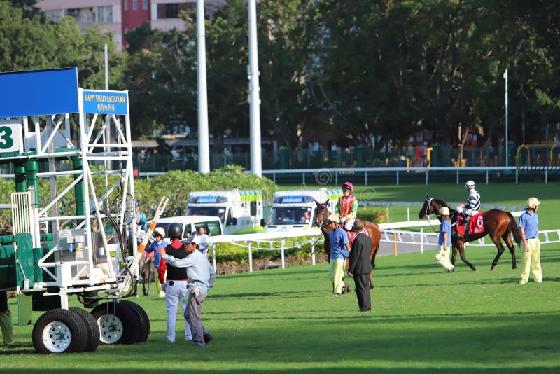 Ready of the Horse Racing at the Start Point Editorial Image - Image of ...