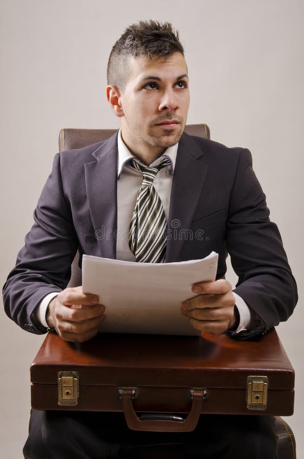 Ready for interview stock image. Image of posing, long - 36715157