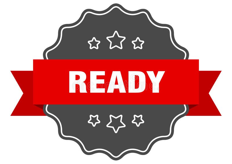 Are You Ready Label Sticker Stock Vector - Illustration of graphic ...