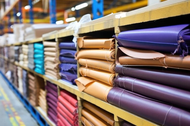 Ready Leather-covered Journals on the Warehouse Shelf Stock Image ...