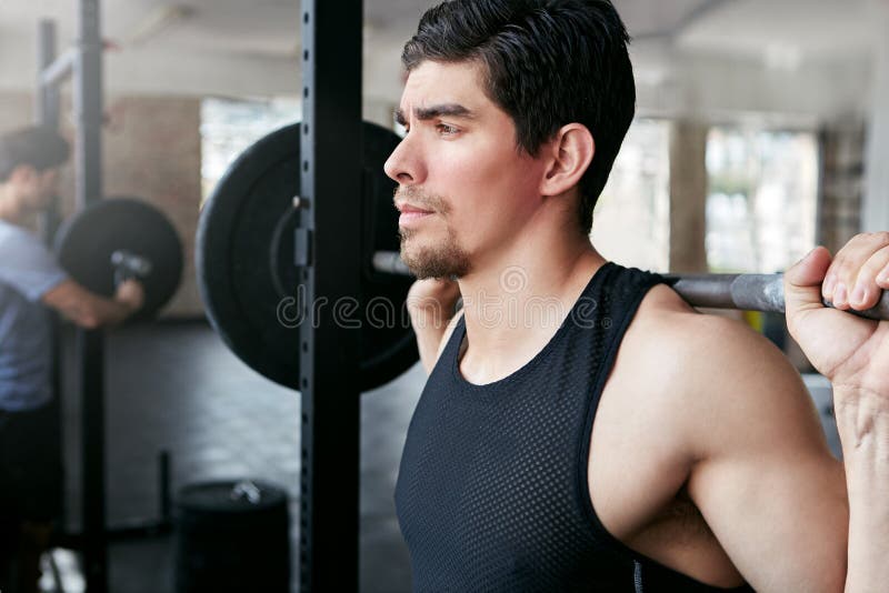 Ready for the Lift. a Young Athlete Working Out in the Gym. Stock Photo ...