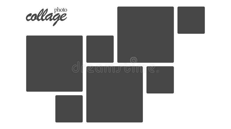 Ready-made Composition of Vector Frames for Photo Collage. Stock Vector ...