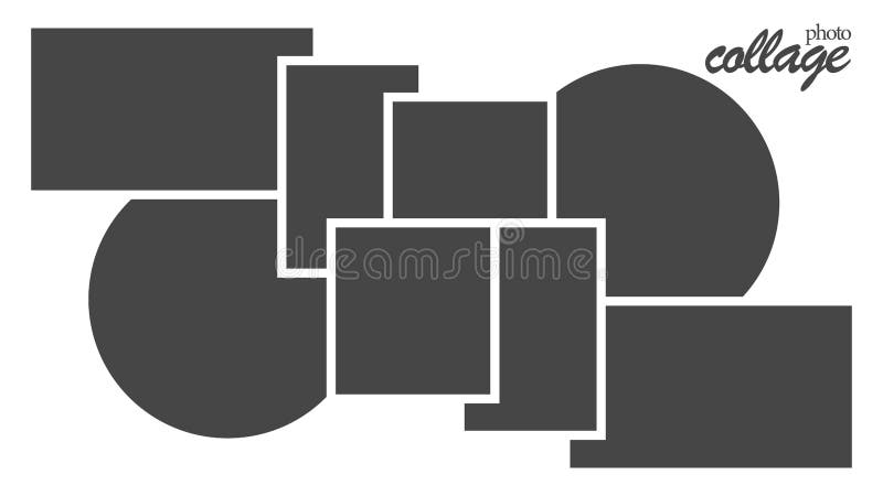 Ready-made Composition of Vector Frames for Photo Collage. Stock Vector ...