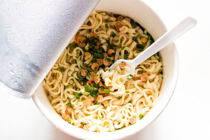 Ready-made Instant Noodles Close-up Stock Image - Image of paprika ...