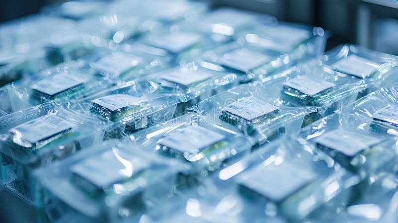 Ready-Made Microchips in Packaging Stock Photo - Image of ...