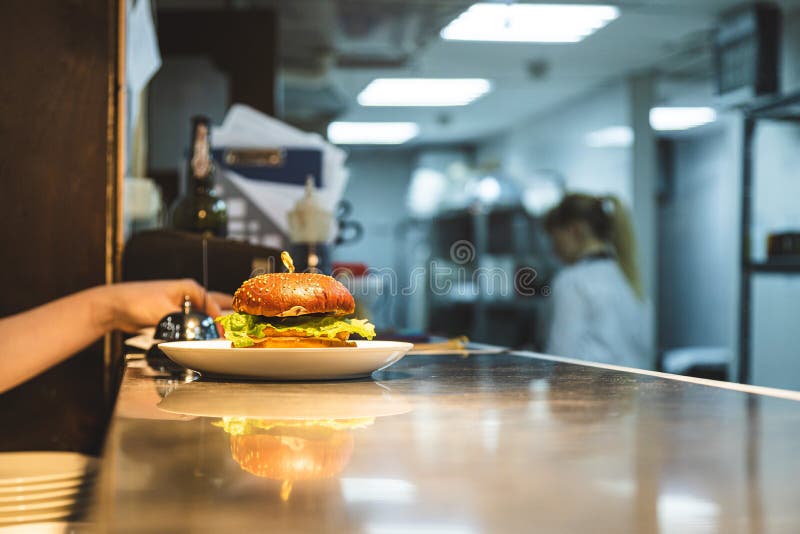 Ready Meals in the Restaurant at the Counter Stock Photo - Image of ...