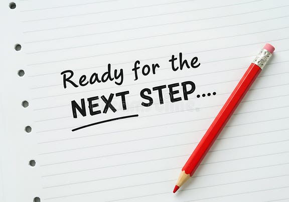 Ready for the Next Step Motivational Notebook Positive Mindset Design Stock Illustration ...