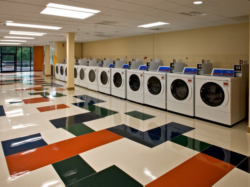 Ready for Operation, a Line of Industrial Washing Machines Fills an ...