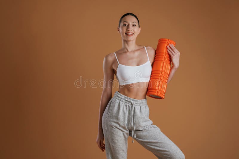 Ready for the Practice, Standing. Beautiful Fitness Woman is in the ...