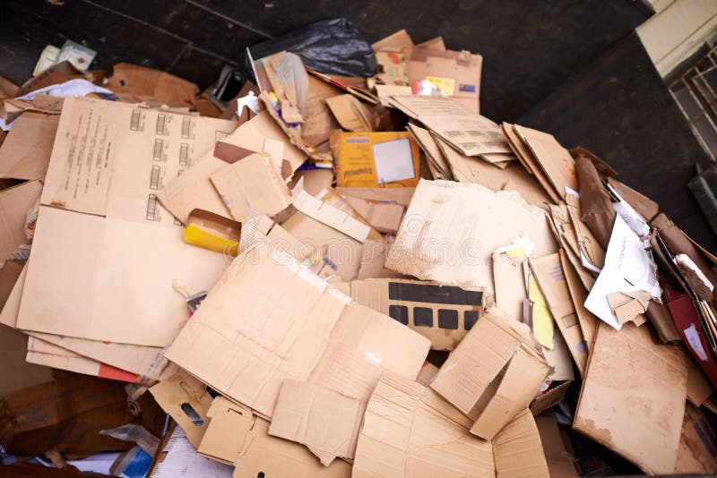 Ready for Recycling. Used Cardboard Ready To Be Recycled. Stock Photo ...
