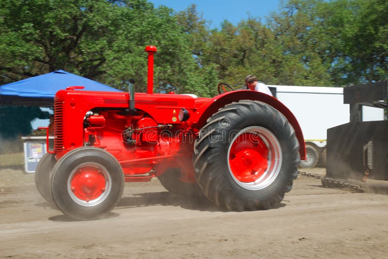 Red Allis Chalmers Tractor Pulling Weights Editorial Photo - Image of ...