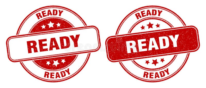 Ready Stamp. Ready Label. Round Grunge Sign Stock Vector - Illustration ...