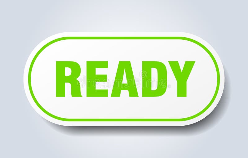 Ready sticker. stock vector. Illustration of stamp, peeler - 197144901