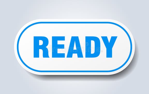 Ready sticker. stock vector. Illustration of template - 197155126