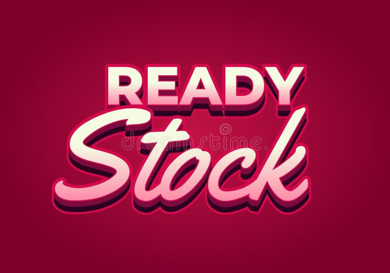 Ready Stock. Text Effect in 3D Look with Eye Catching Colors Stock ...