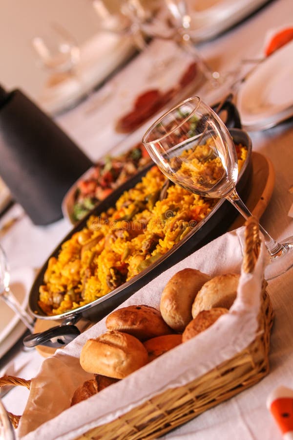 Ready table for the dinner stock photo. Image of eating - 80910276