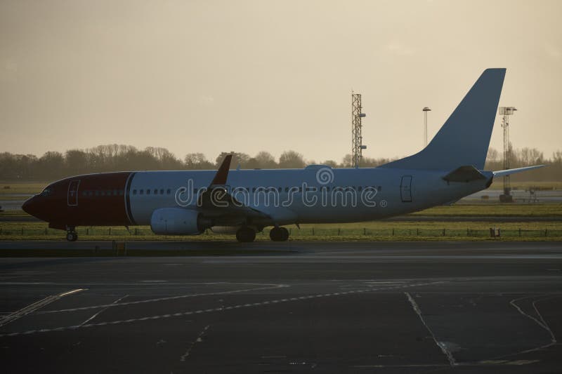 Ready for Take-off. Shot of an Airplane at an Airport. Stock Image ...
